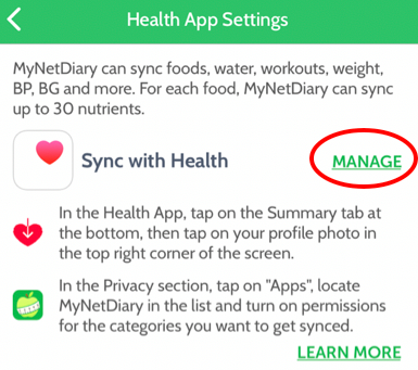 How to connect MyNetDiary to Apple Health – Evernorth