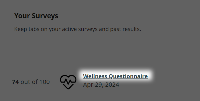 How to view the results of your Wellness Questionnaire – Evernorth